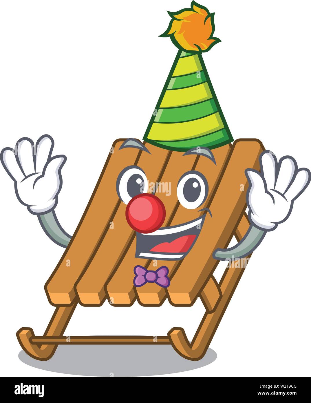 Clown ice sled isolated with the character Stock Vector Image & Art - Alamy
