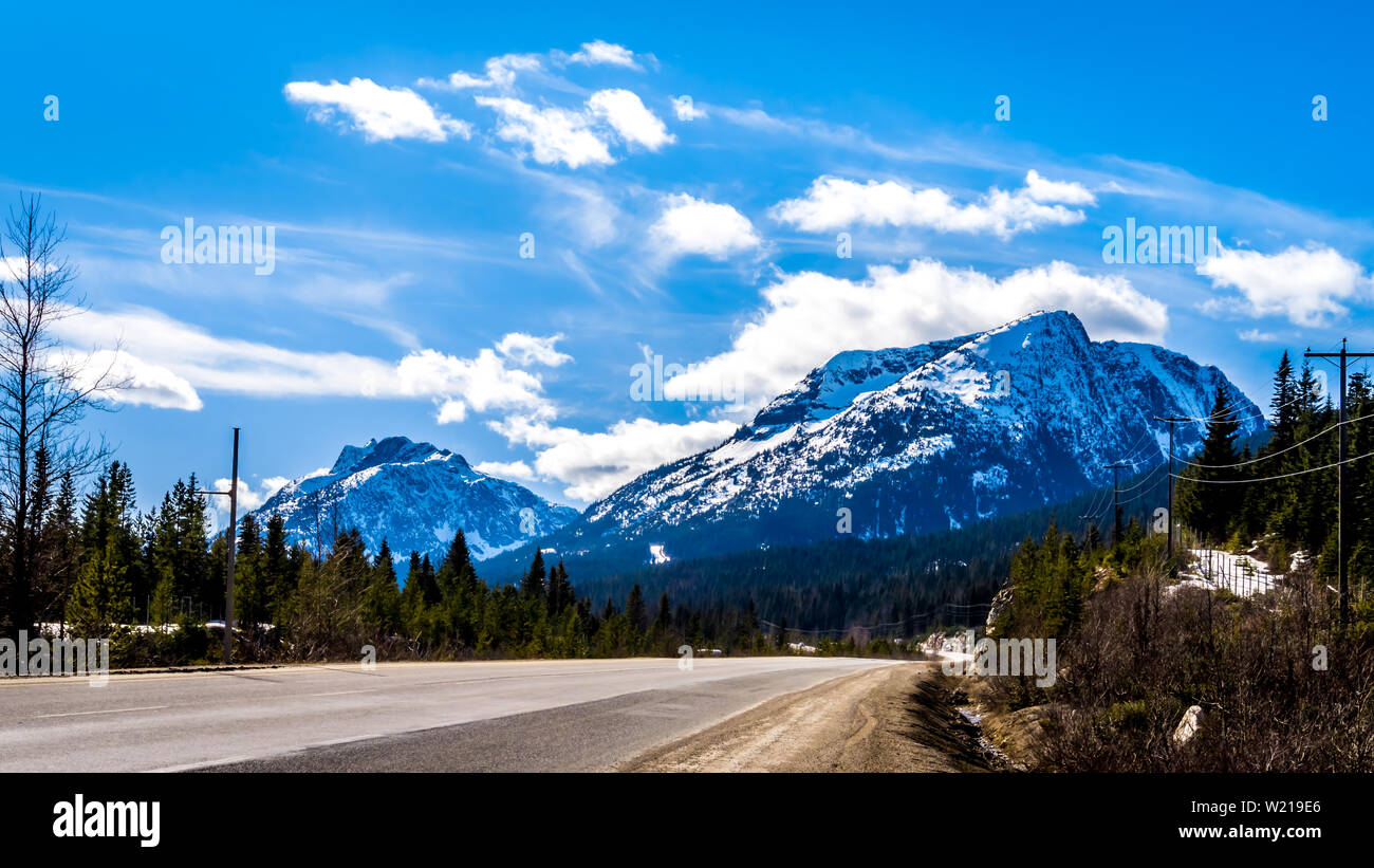 The summit of the four lane Coquihalla Highway between Hope and Merritt ...