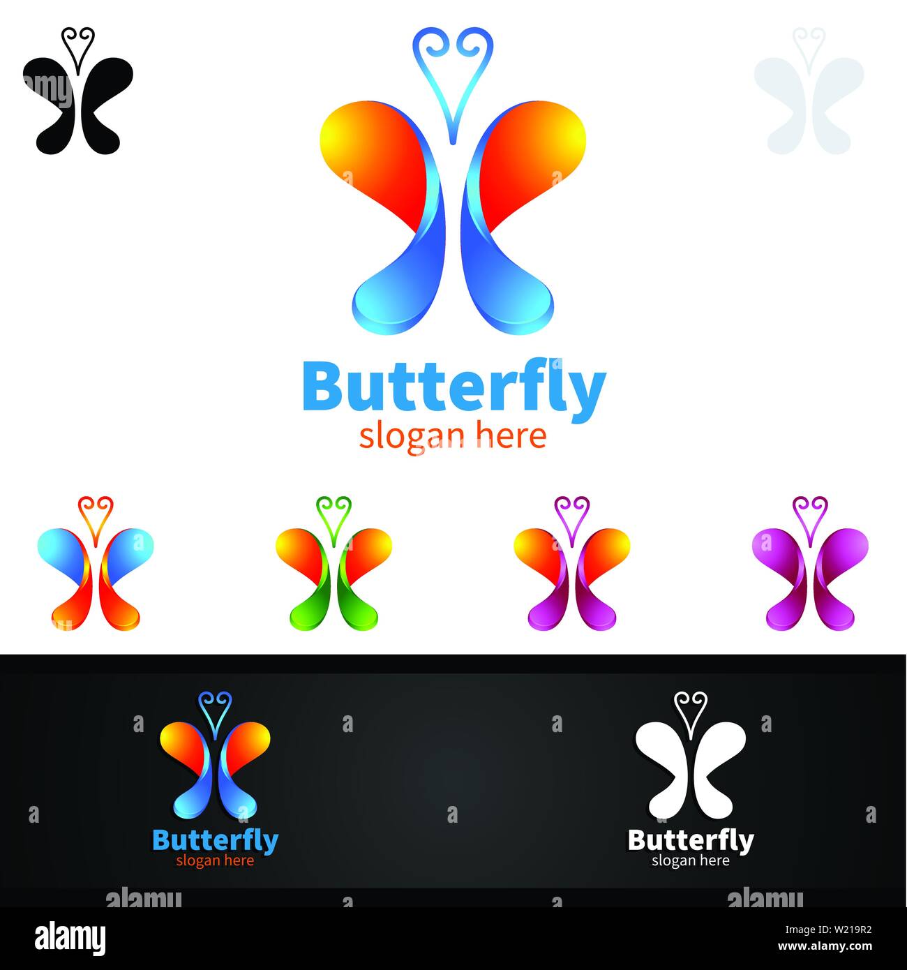 Butterfly Colors Logo Stock Vector Image & Art - Alamy