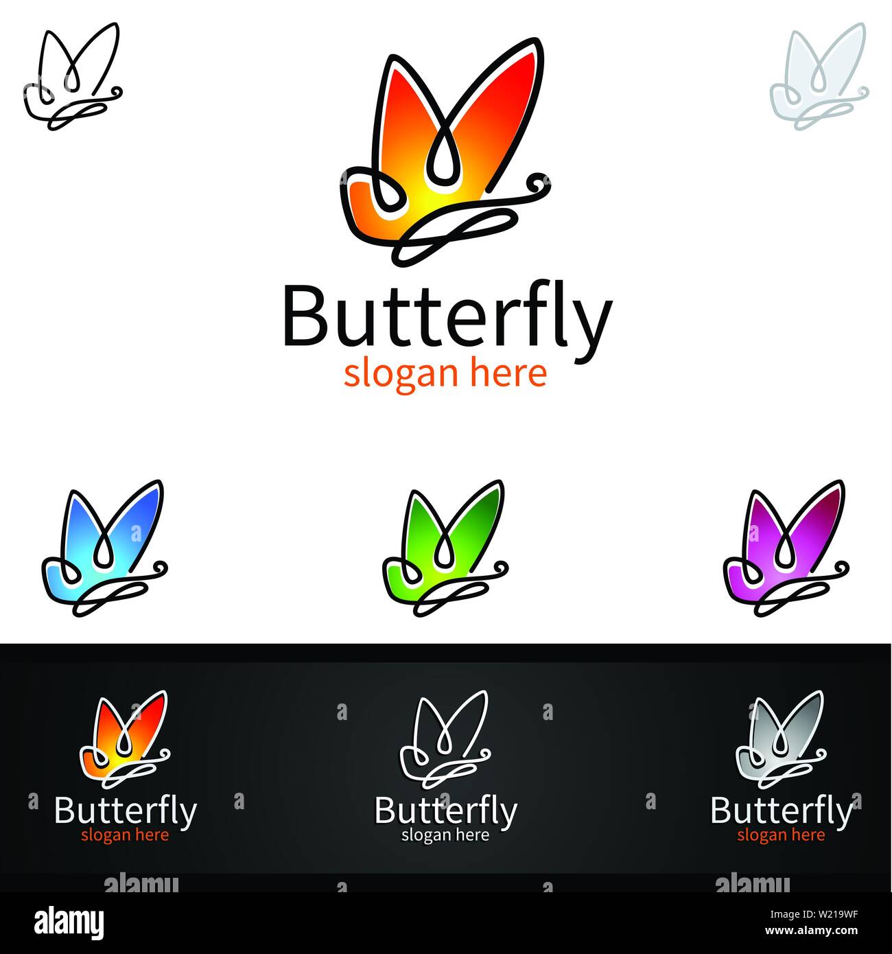 Butterfly Colors Logo Stock Vector Image & Art - Alamy
