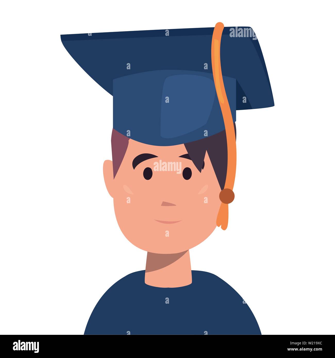 boy student with graduation suit back to school vector illustration ...