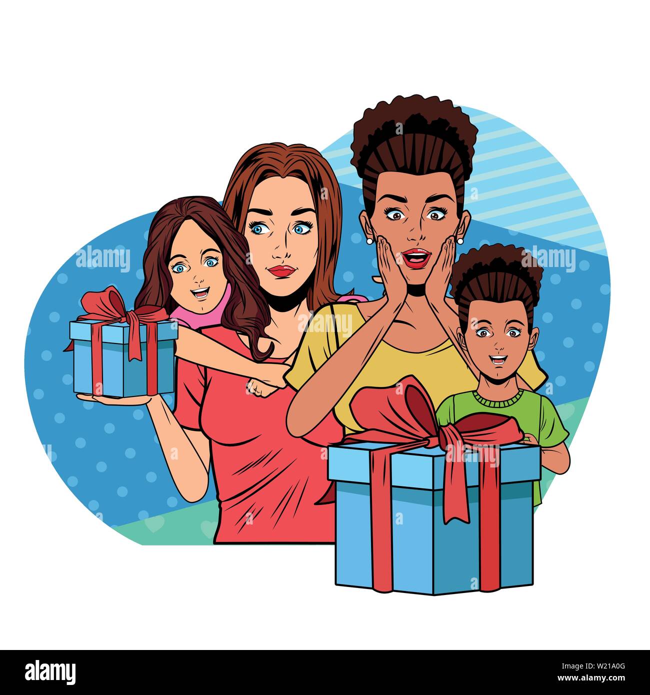 Gift boxes heart shaped Stock Vector Images - Alamy