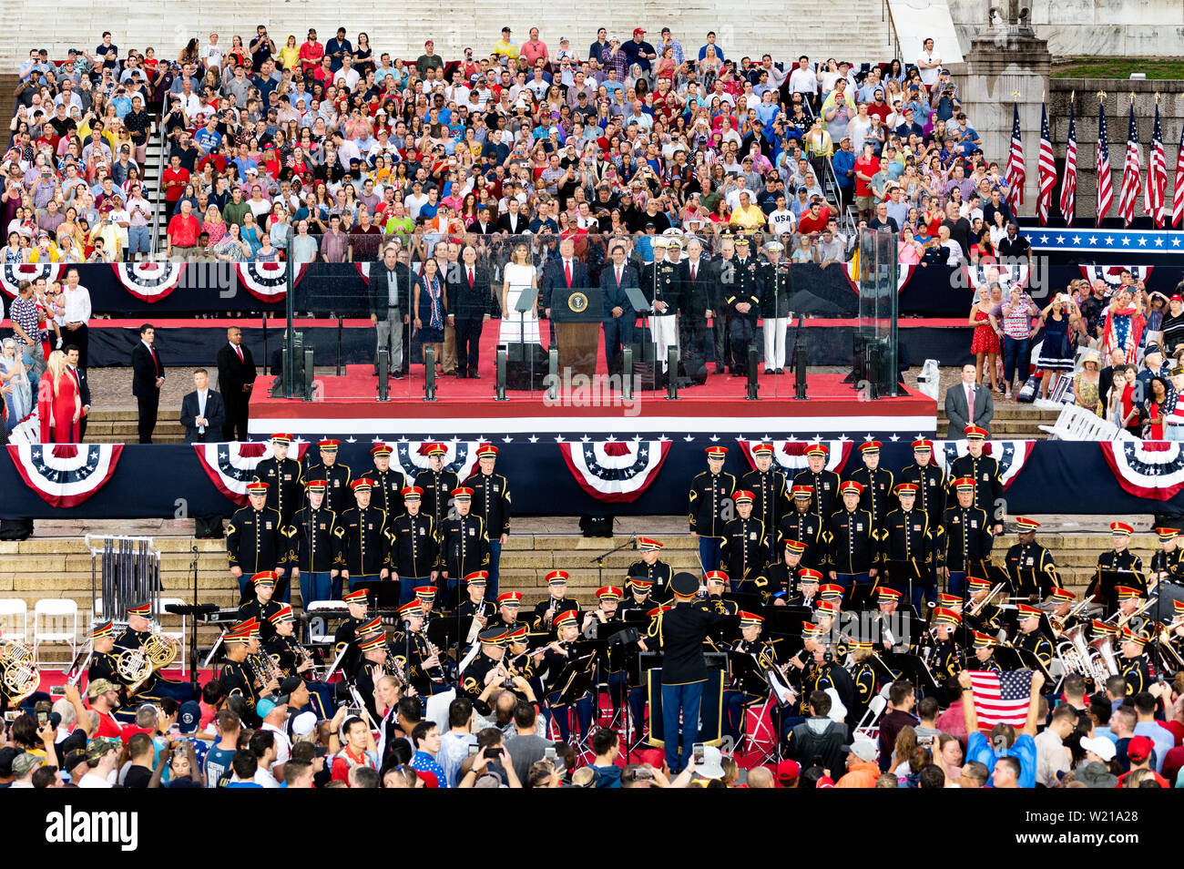 Washington, United States. 04th July, 2019. President Donald Trump ...
