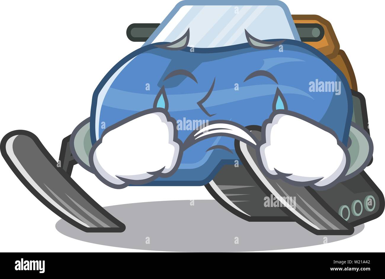 Crying snowmobile isolated in the a cartoon Stock Vector Image & Art ...