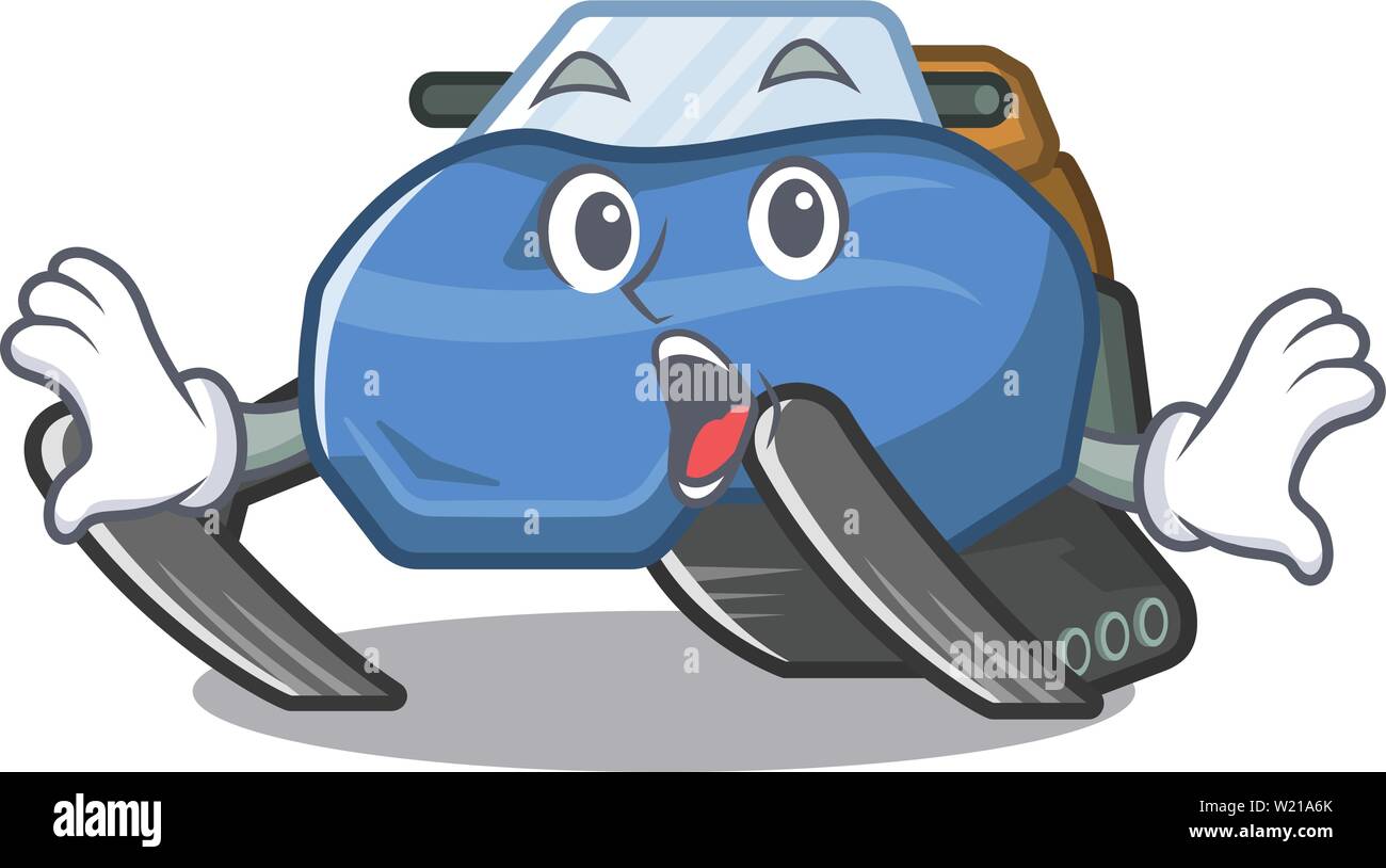 Surprised snowmobile isolated in the a cartoon Stock Vector Image & Art ...