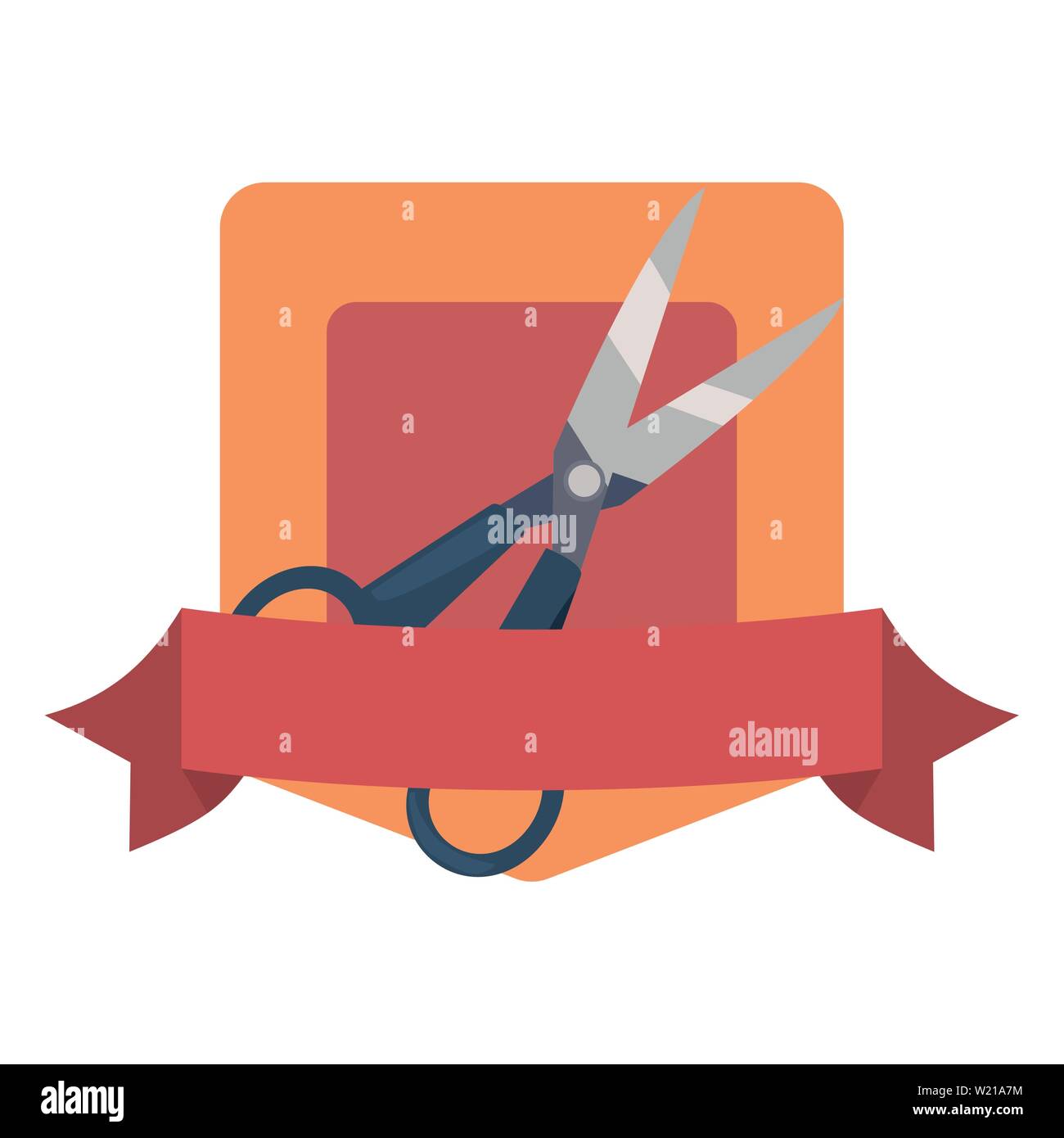 scissors back to school flat design vector illustration Stock Vector ...
