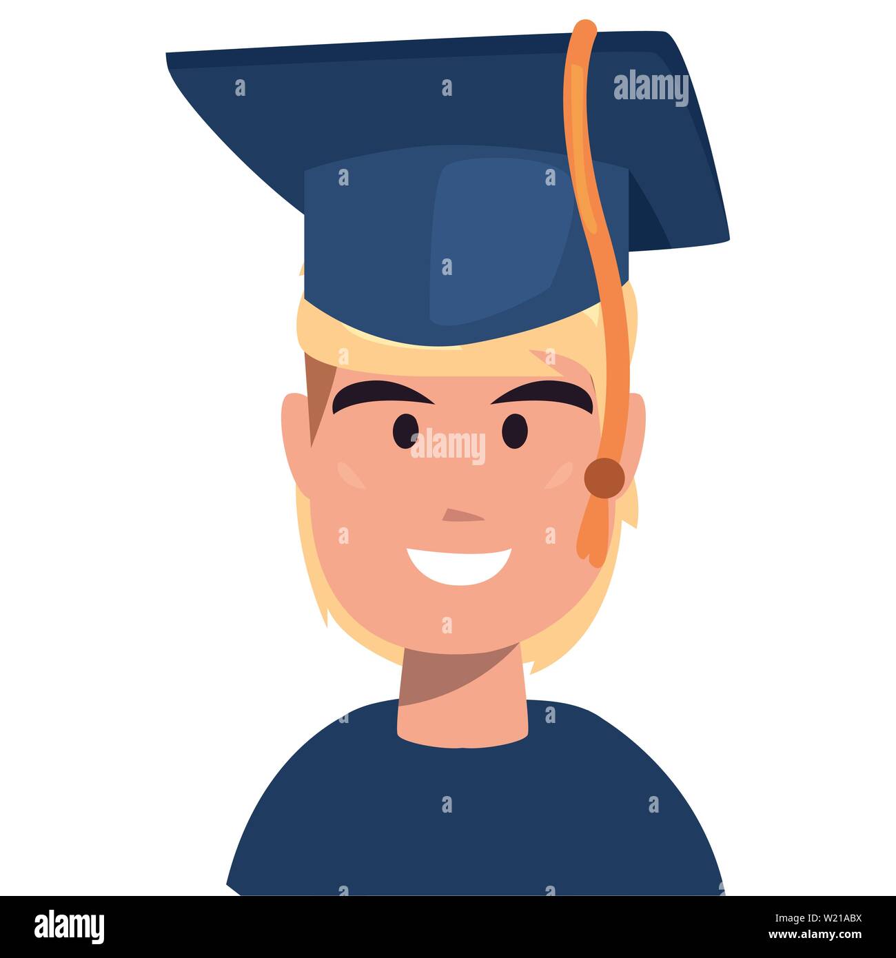 boy student with graduation suit back to school vector illustration ...