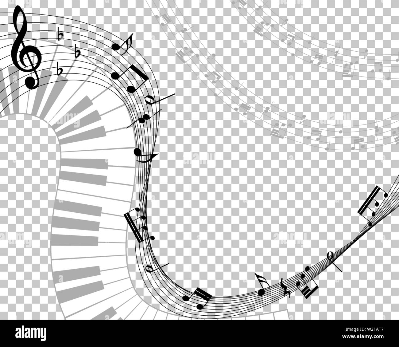 Musical note staff. EPS 10 vector illustration without transparency ...