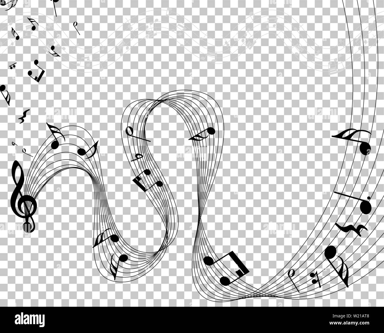 Musical note staff. EPS 10 vector illustration without transparency ...