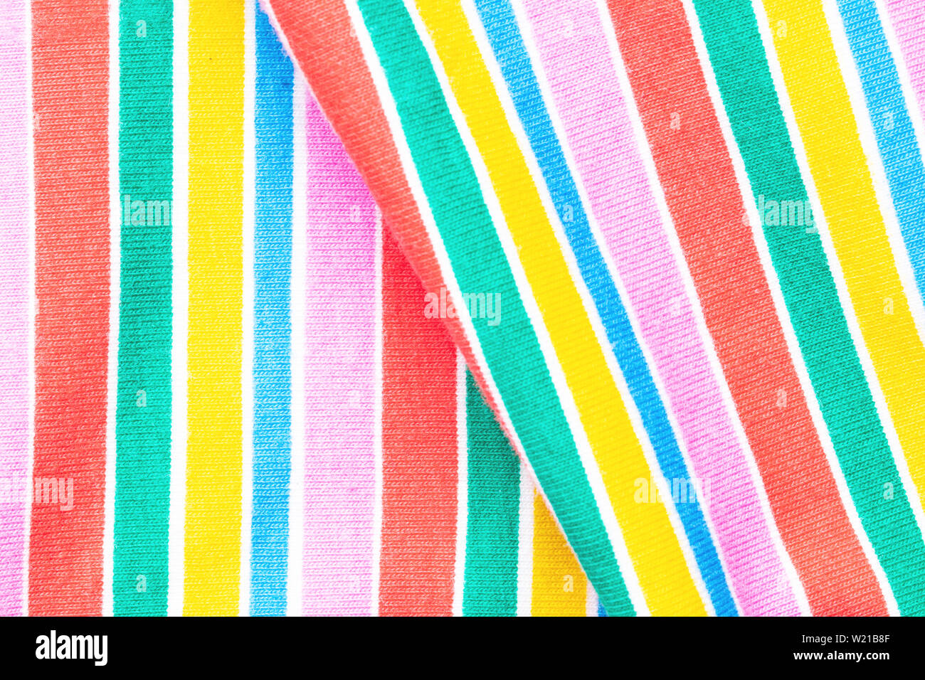Rainbow backgrounds fabric. Closeup of rainbow textile with fresh ...