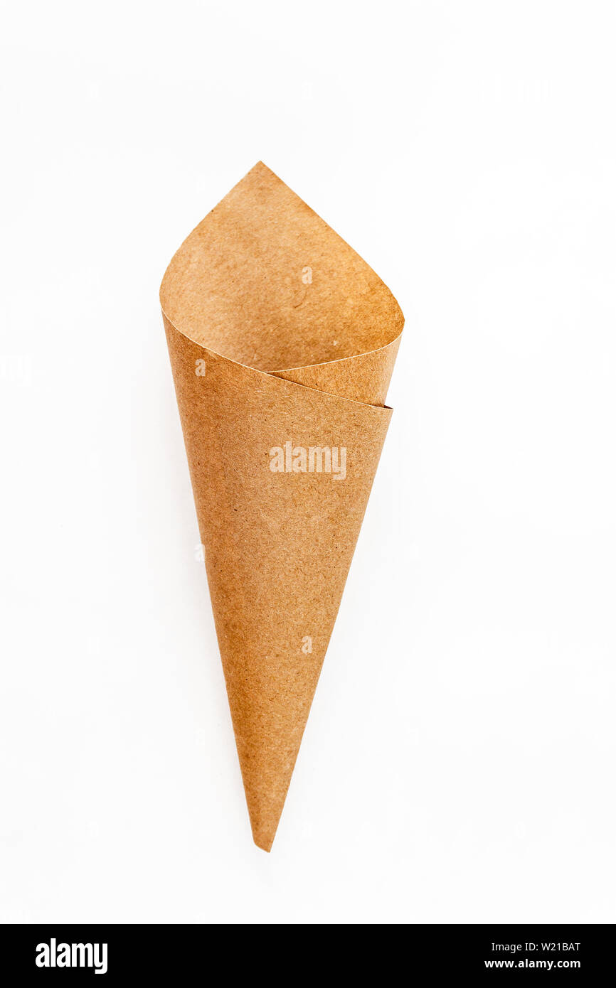 parchment paper cone isolated on white background Stock Photo - Alamy