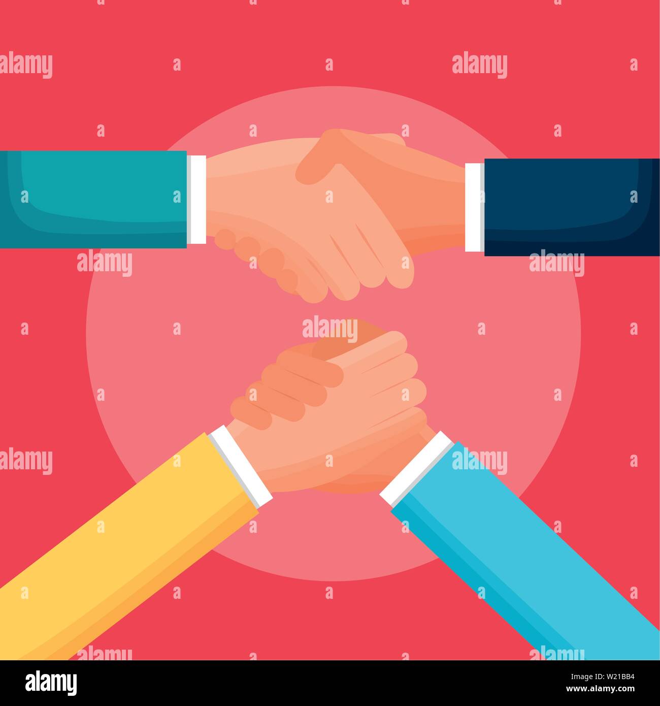 flat design people business handshake Stock Vector Image & Art - Alamy