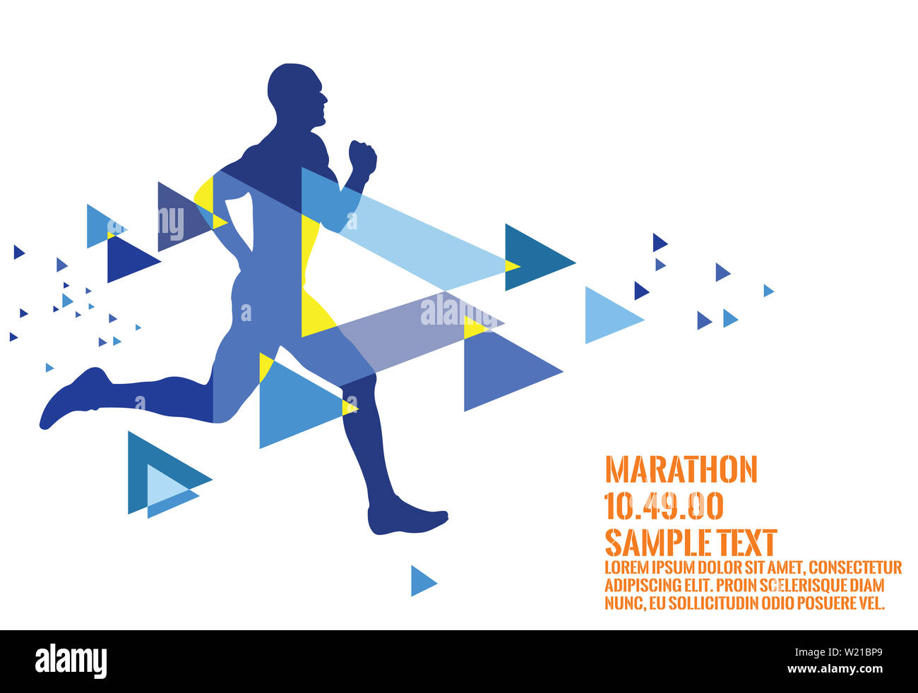 An image of a man running a marathon art work Stock Photo - Alamy