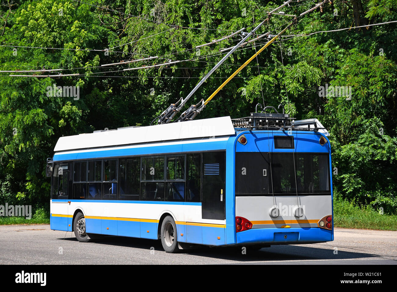 Trolley car at the terminal Stock Photo - Alamy