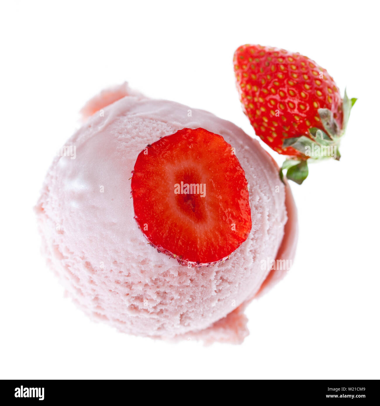 Single strawberry from top Cut Out Stock Images & Pictures - Alamy