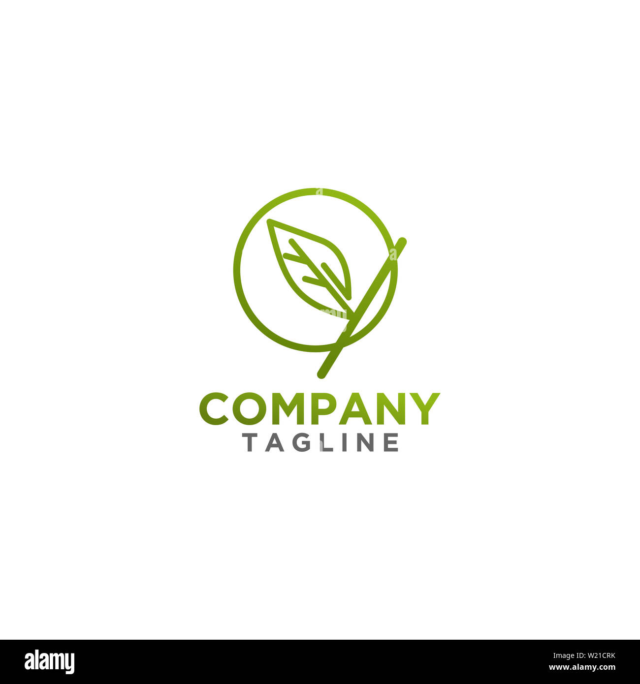 Organic Pattern Green & Pink Tropical Fresh Floral Logo Design Earth ...