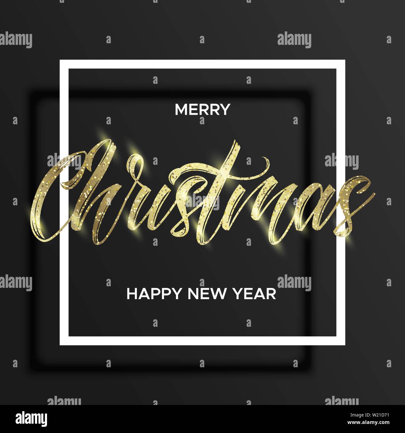 Golden text wishes merry christmas Stock Vector Images - Alamy