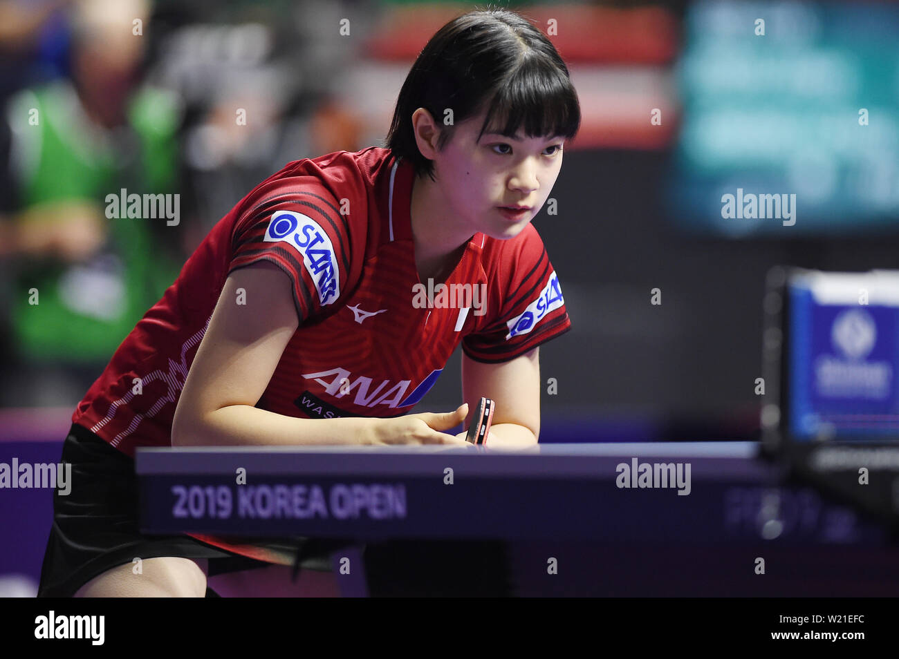 Busan, South Korea. 5th July, 2019. Miyu Nagasaki (JPN) Table Tennis : The 2019 ITTF World Tour ...