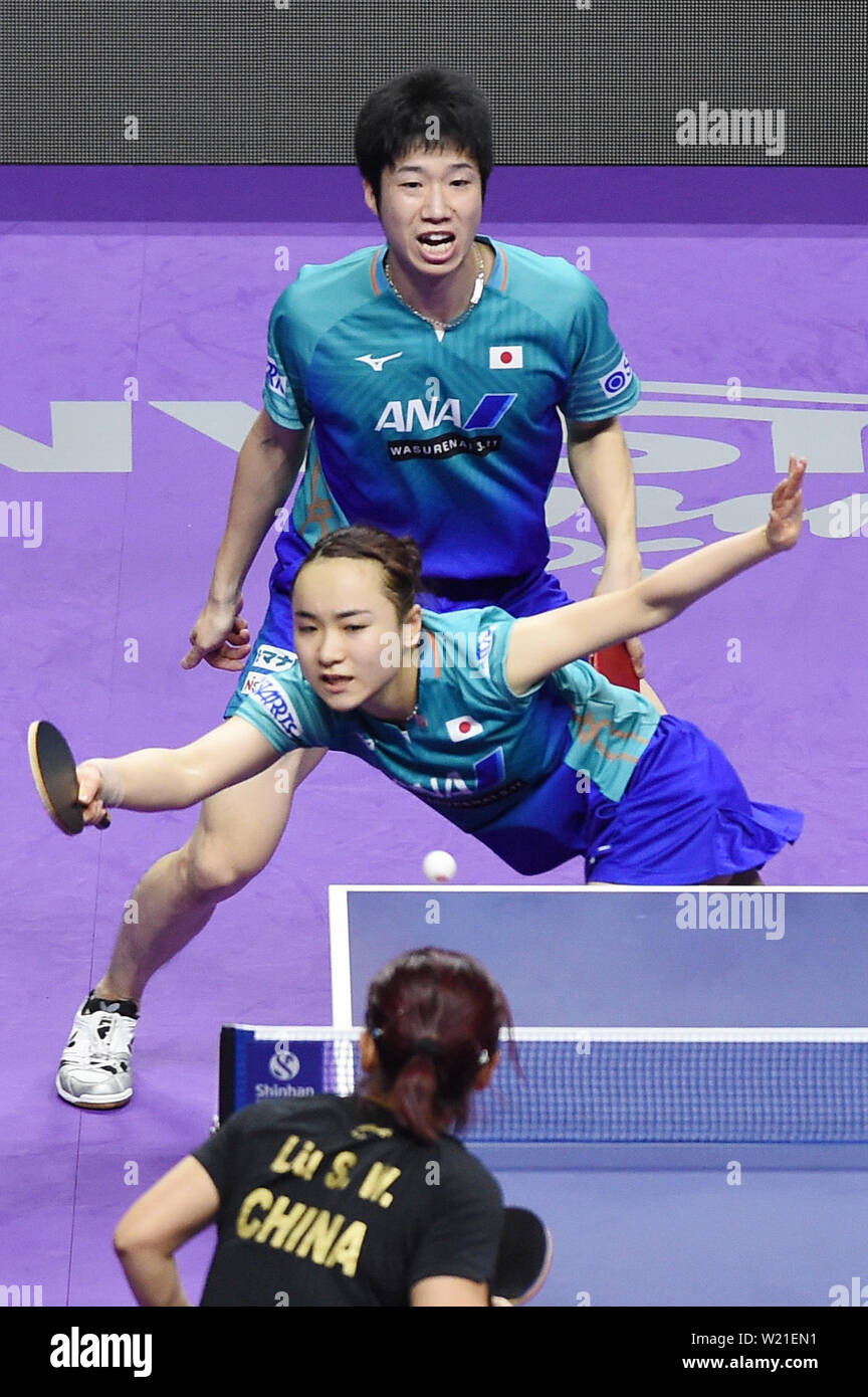 Busan, South Korea. 5th July, 2019. Jun Mizutani (JPN), Mima Ito (JPN) Table Tennis : The 2019 ...
