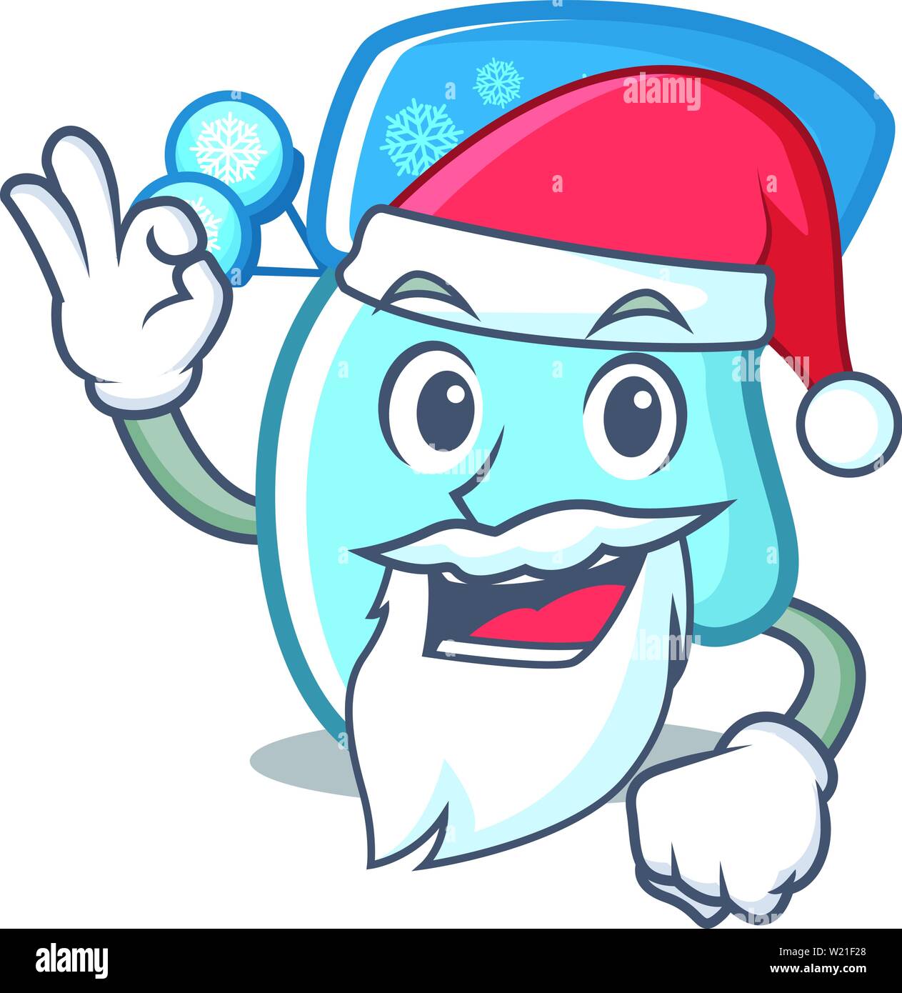 Santa winter gloves in the cartoon shape Stock Vector Image & Art - Alamy