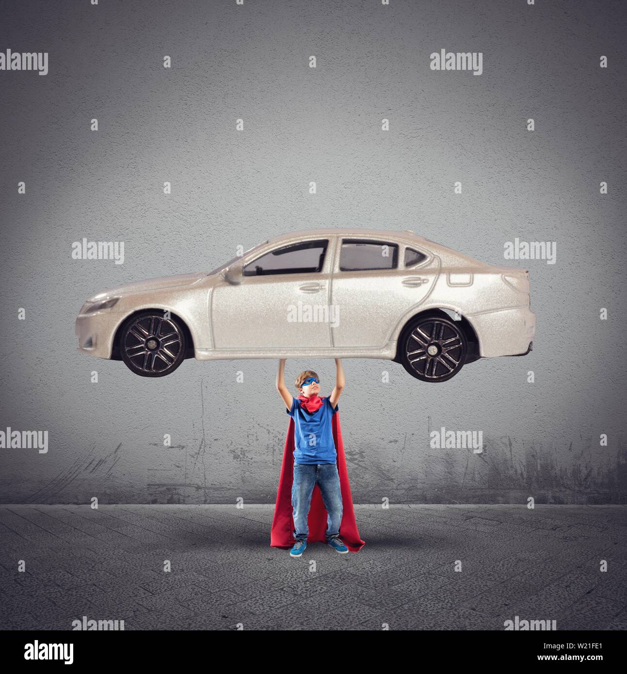 Boy hero car hi-res stock photography and images - Alamy