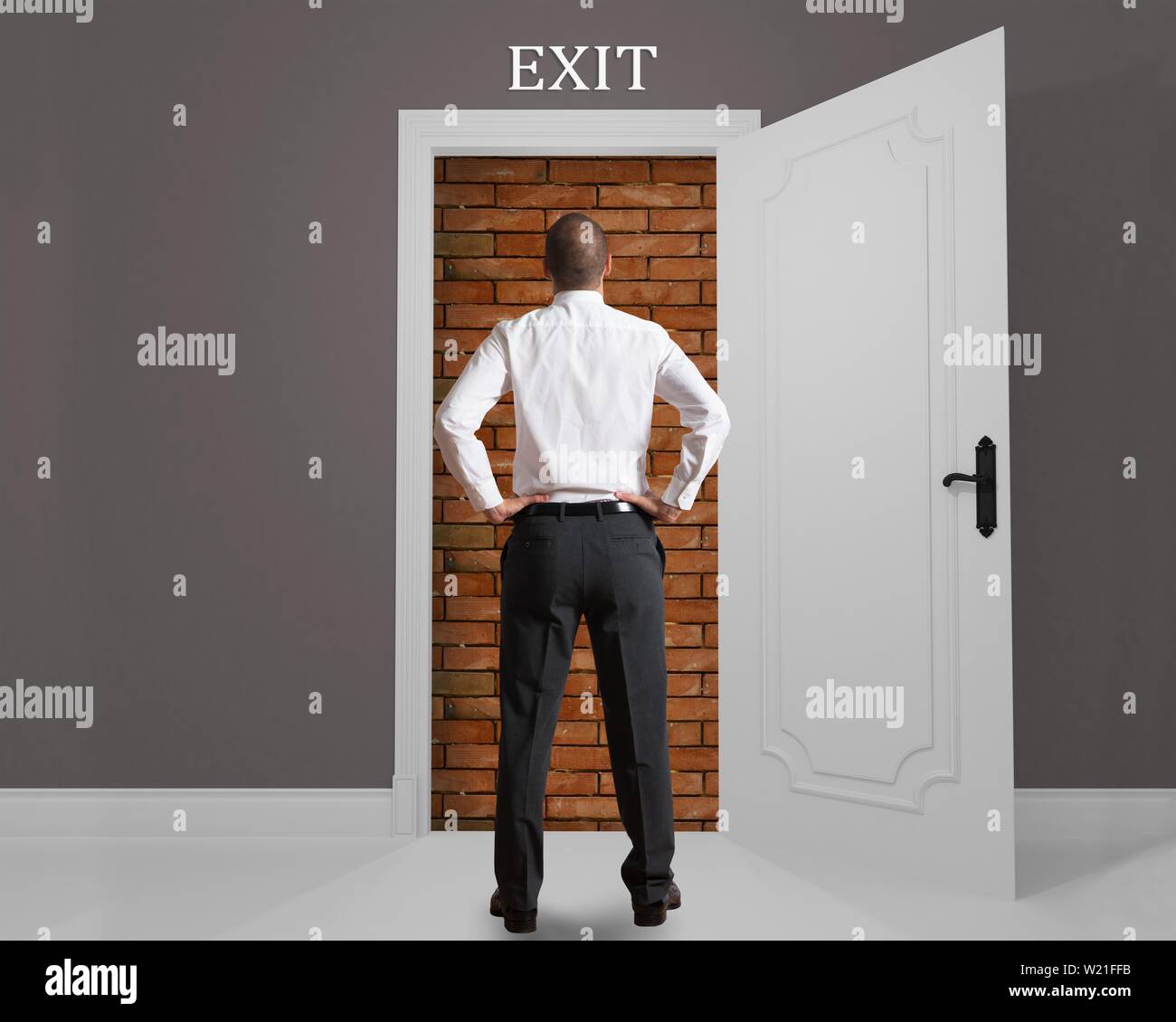 Obstructed exit hi-res stock photography and images - Alamy
