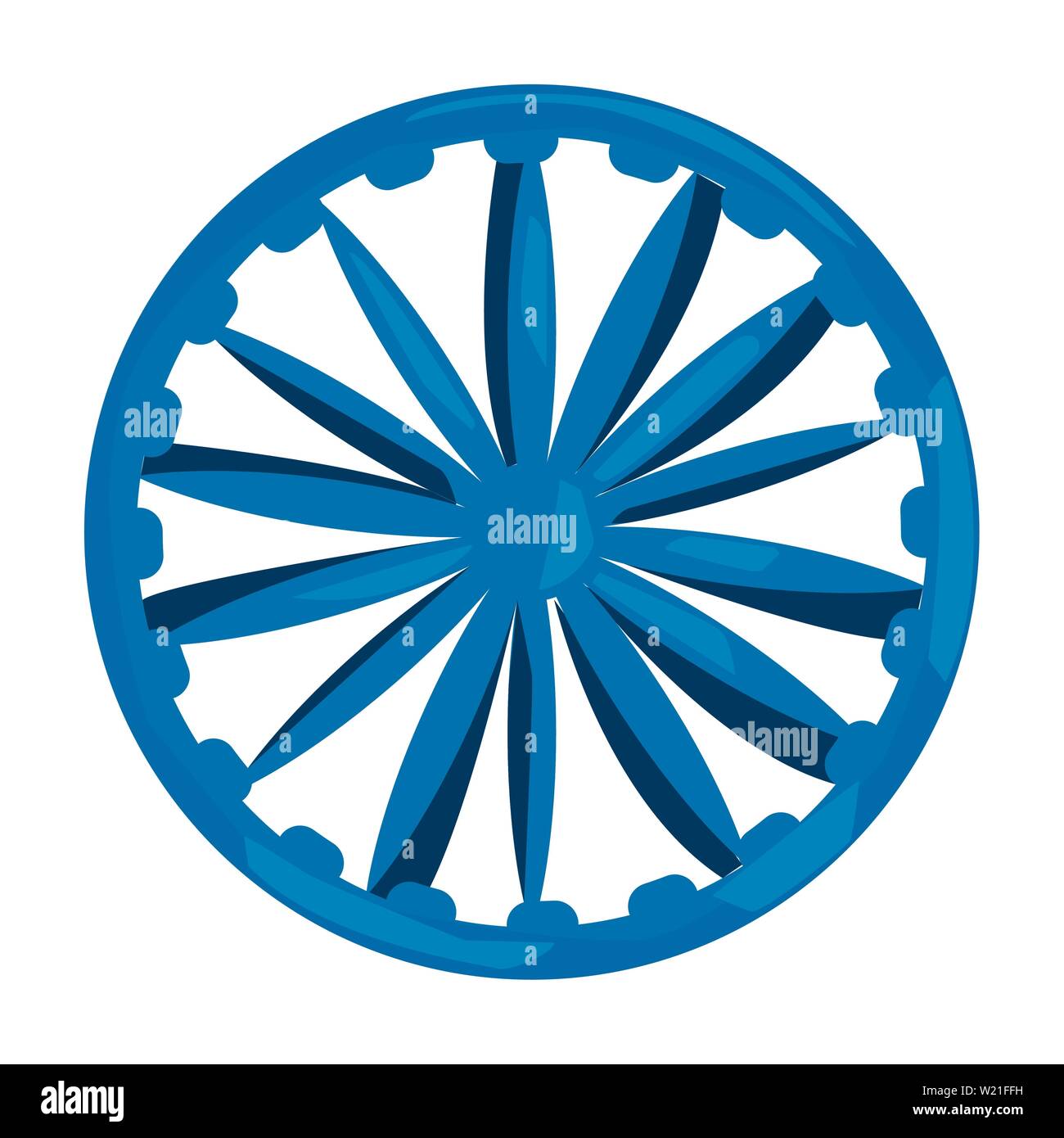 ashoka wheel indian happy independence day vector illustration Stock ...