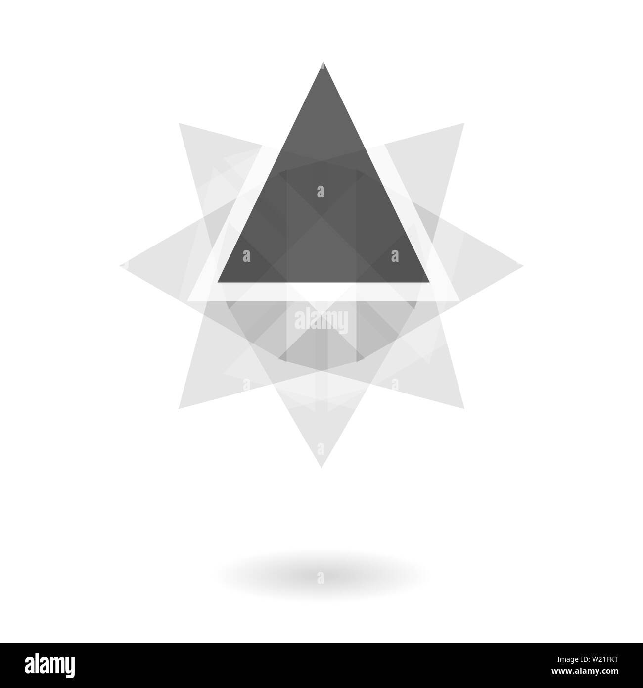Abstract geometric pattern, black and white triangle rotation logo ...
