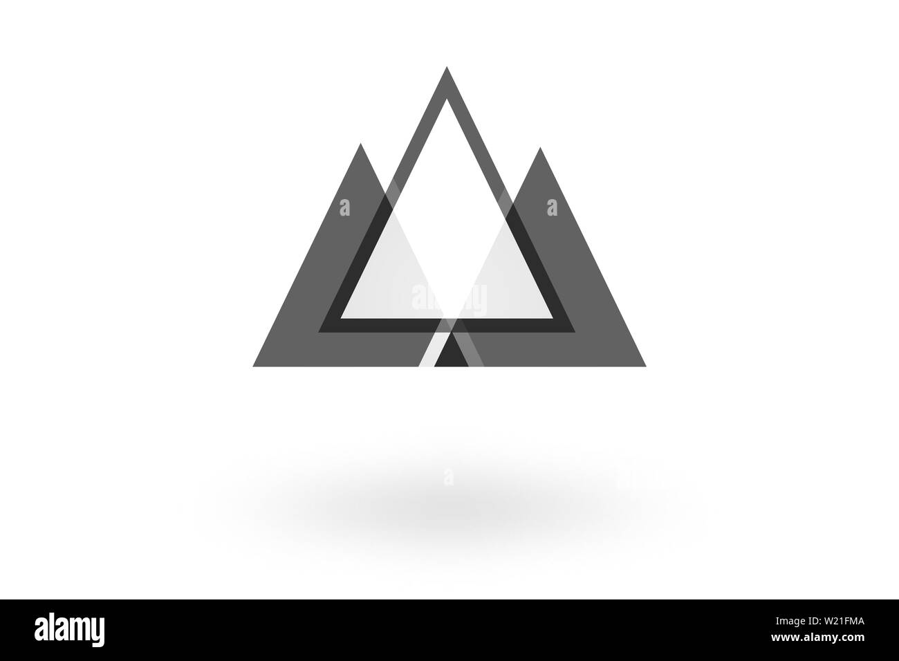 Abstract geometric pattern, monochrome triangle overlapping logo on ...
