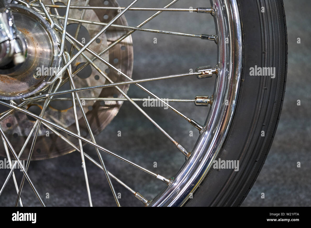 Front wheel modern motorcycle hi-res stock photography and images - Alamy
