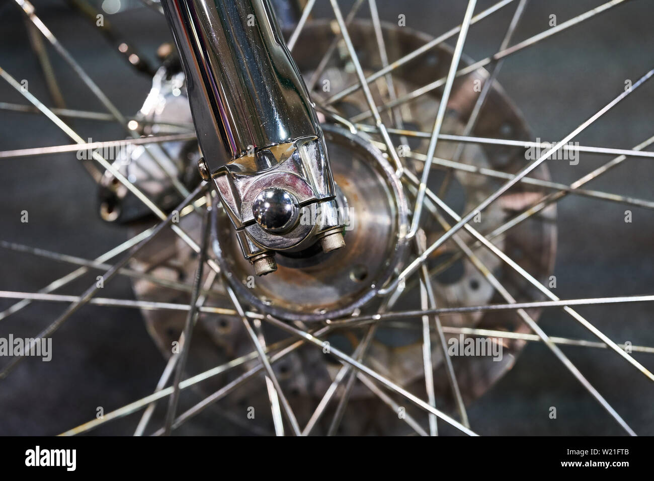The front wheel of a modern motorcycle Stock Photo - Alamy