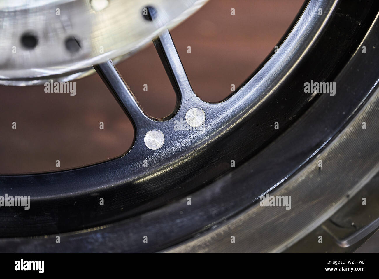 The front wheel of a modern motorcycle Stock Photo - Alamy