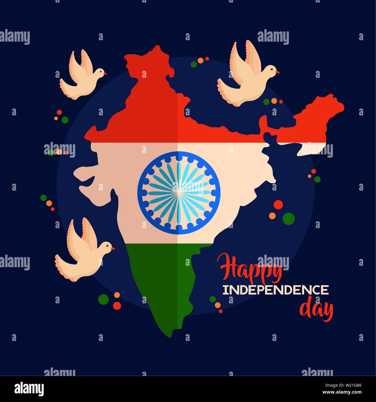 happy independence day india flat design Stock Vector Image & Art - Alamy