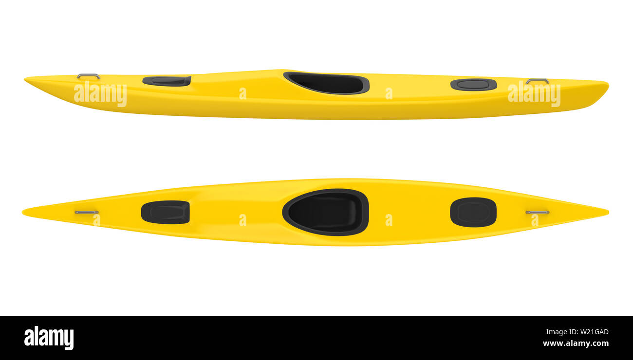 Yellow Kayak Isolated Stock Photo - Alamy