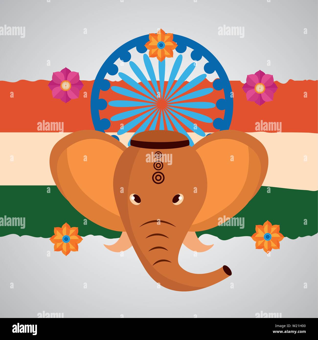 happy independence day india flat design Stock Vector Image & Art - Alamy