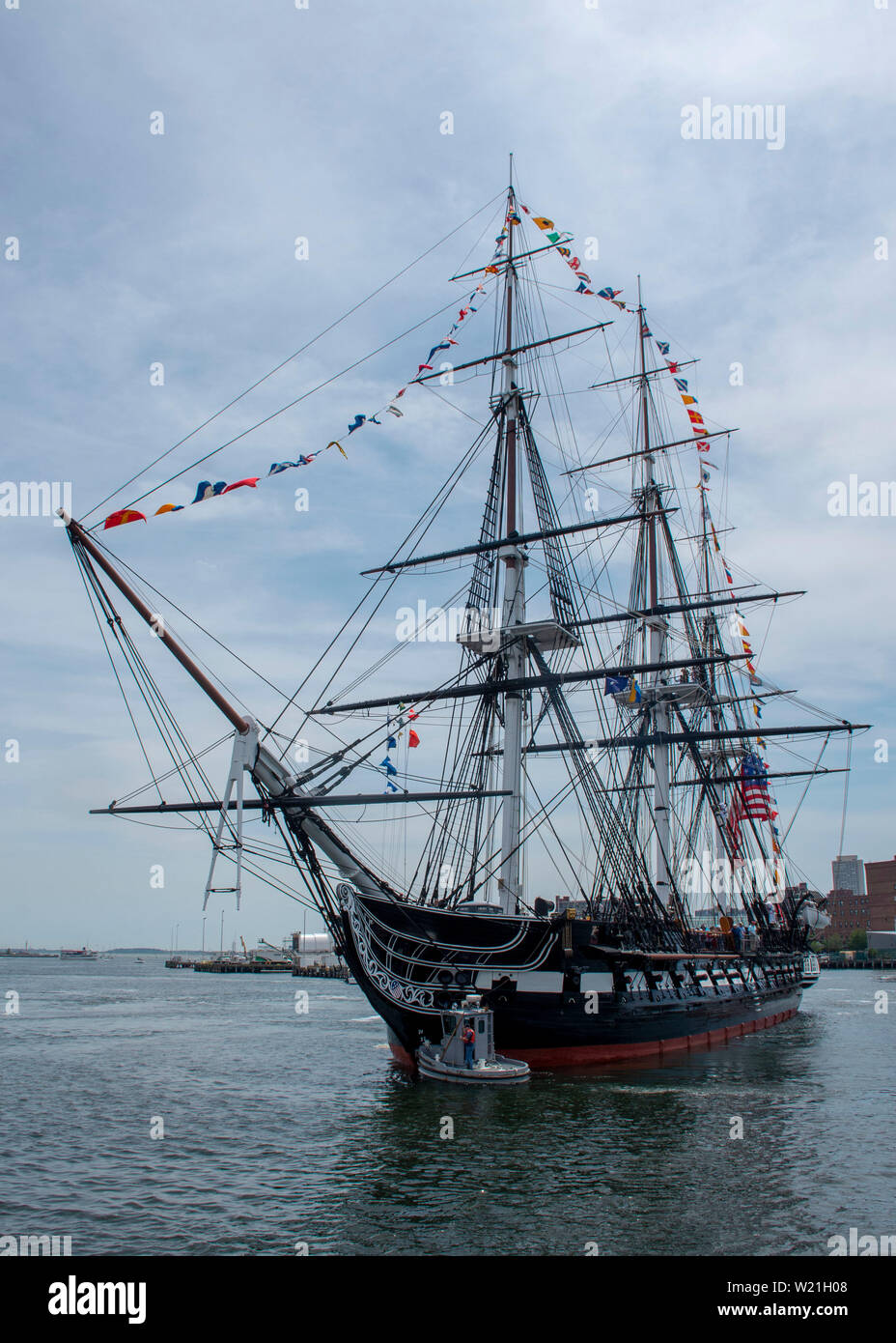 BOSTON (July 4, 2019) USS Constitution is underway for the fourth of ...