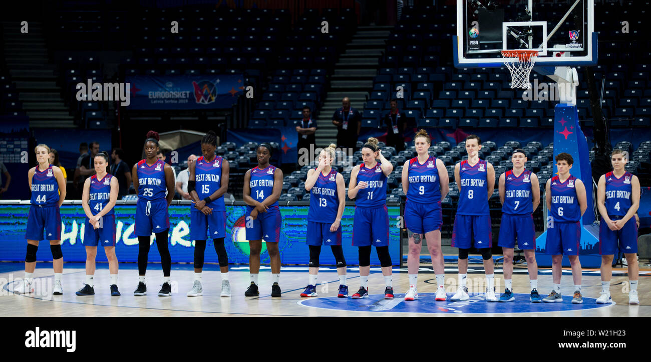 The team of GBR posing for the national anthem Stock Photo - Alamy