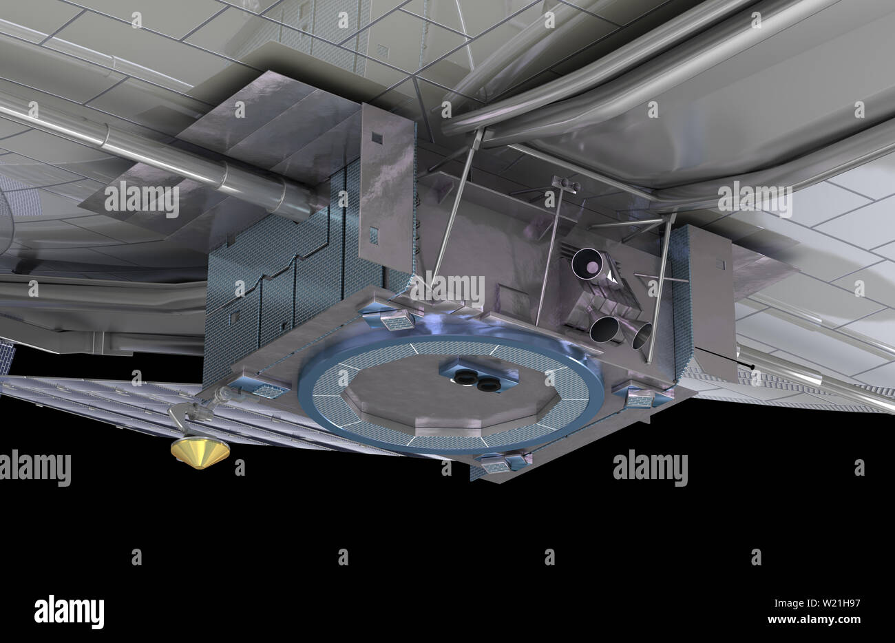 The James Webb Space Telescope (JWST or Webb), 3d illustration ...