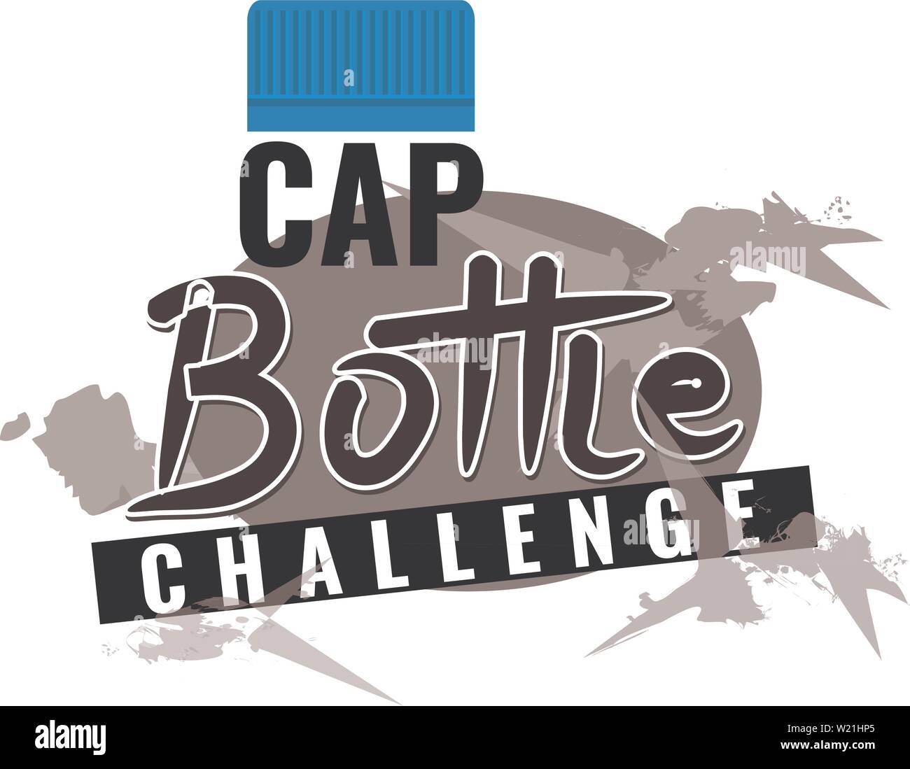 Bottle cap challenge. Bottle cap text for your t-shirt design. Vector ...