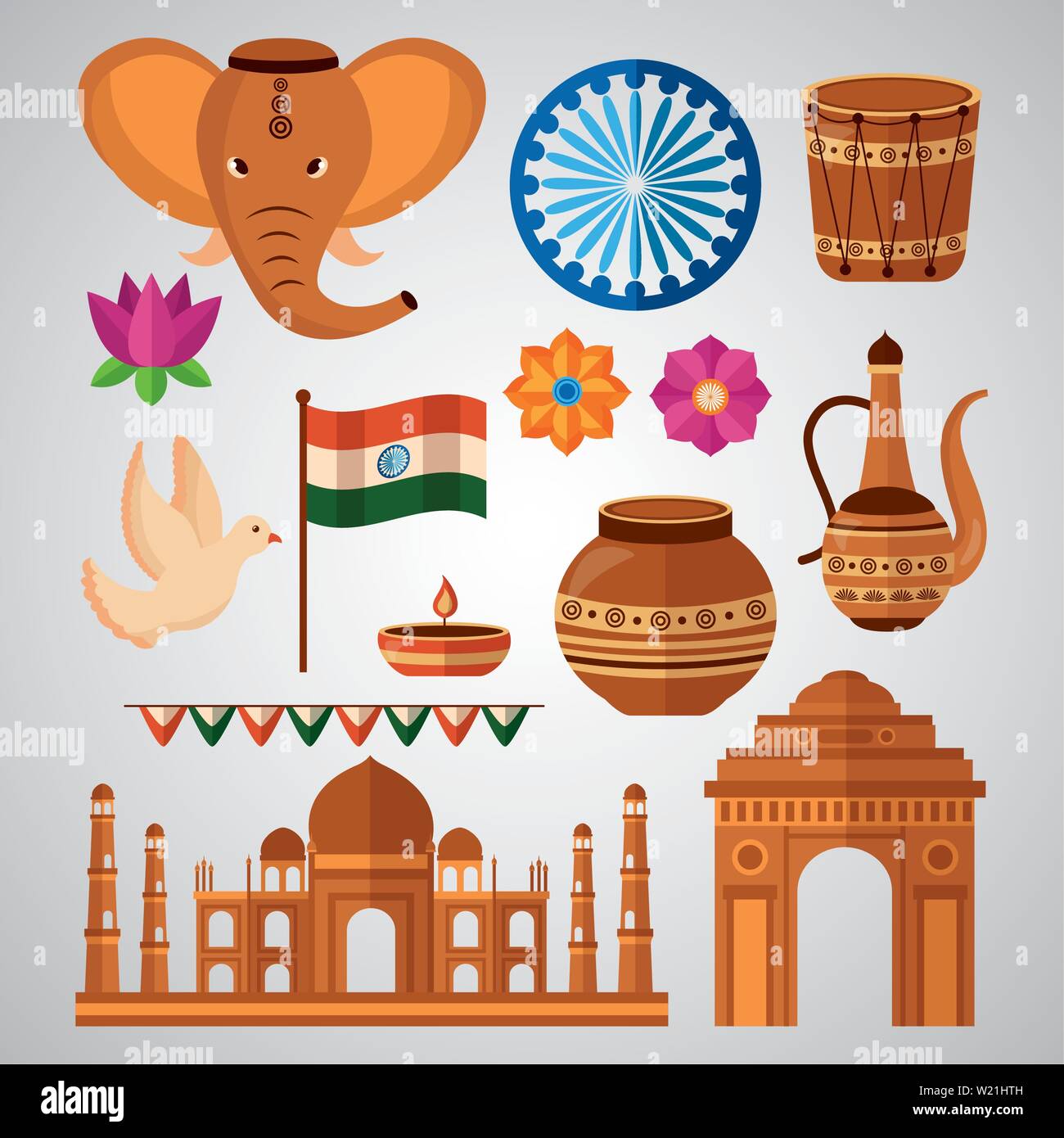 happy independence day india flat design Stock Vector Image & Art - Alamy