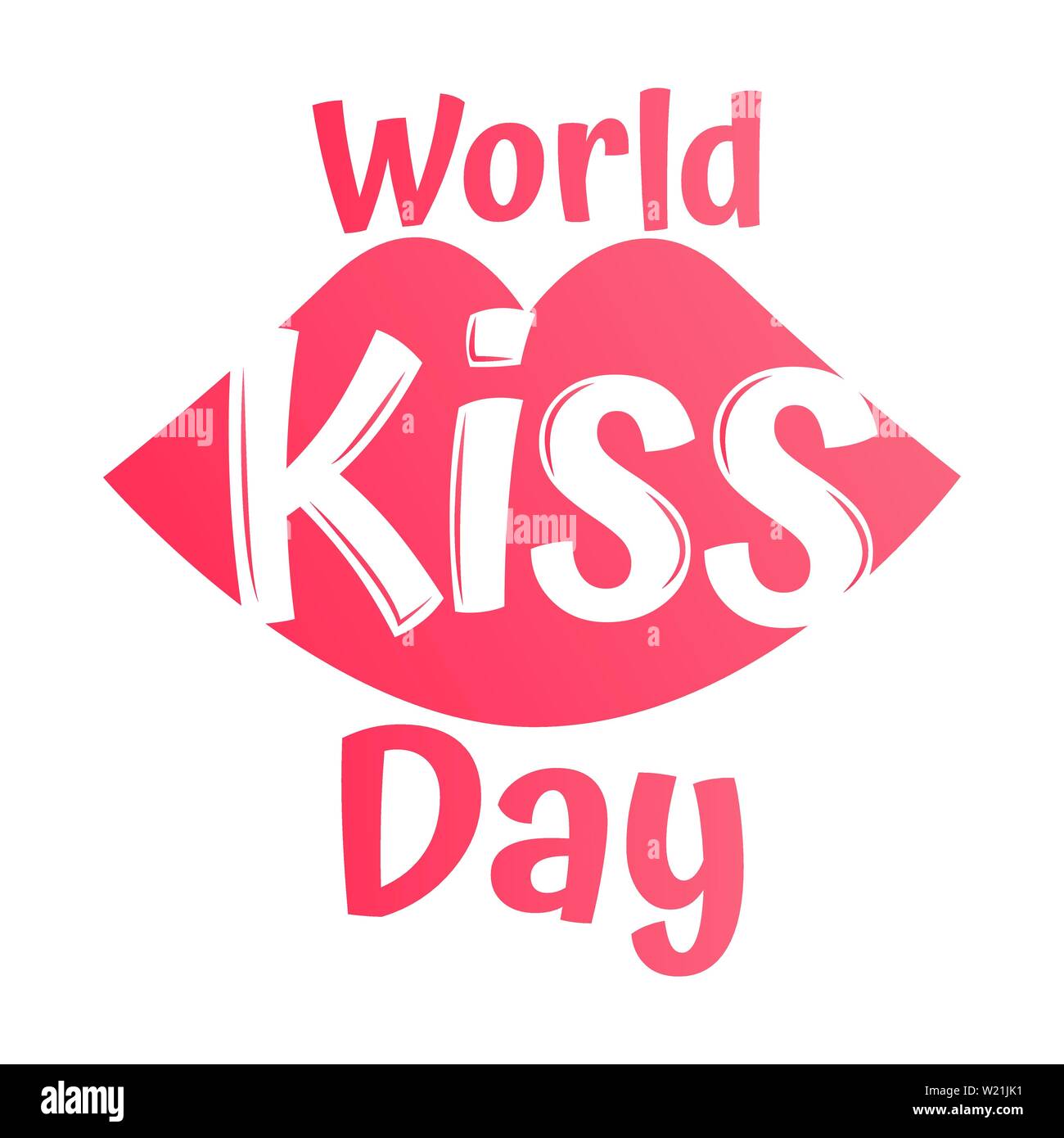 World kiss day vector with kiss icons on white background Stock Vector ...