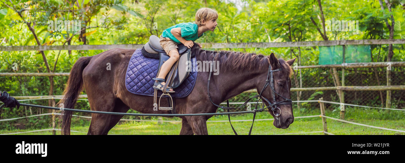 Boy riding bareback on horse hi-res stock photography and images - Alamy