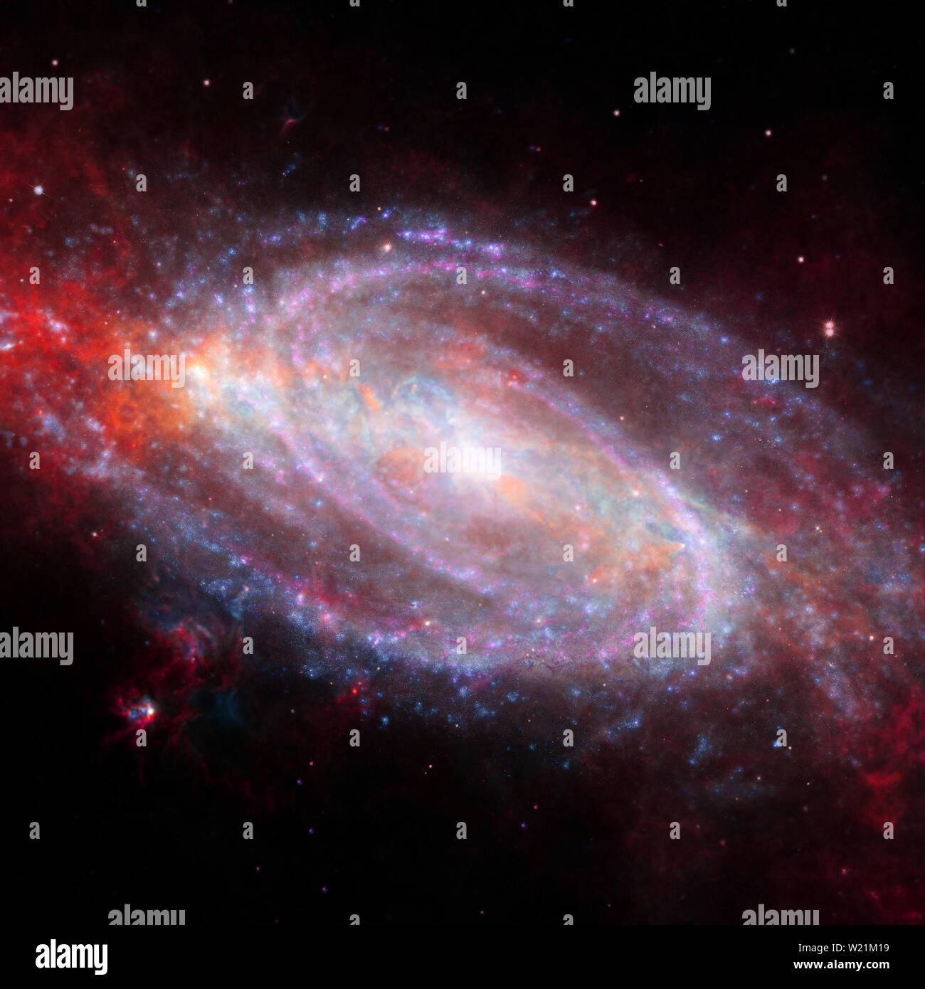 Universe scene with planets, stars and galaxies in outer space ...