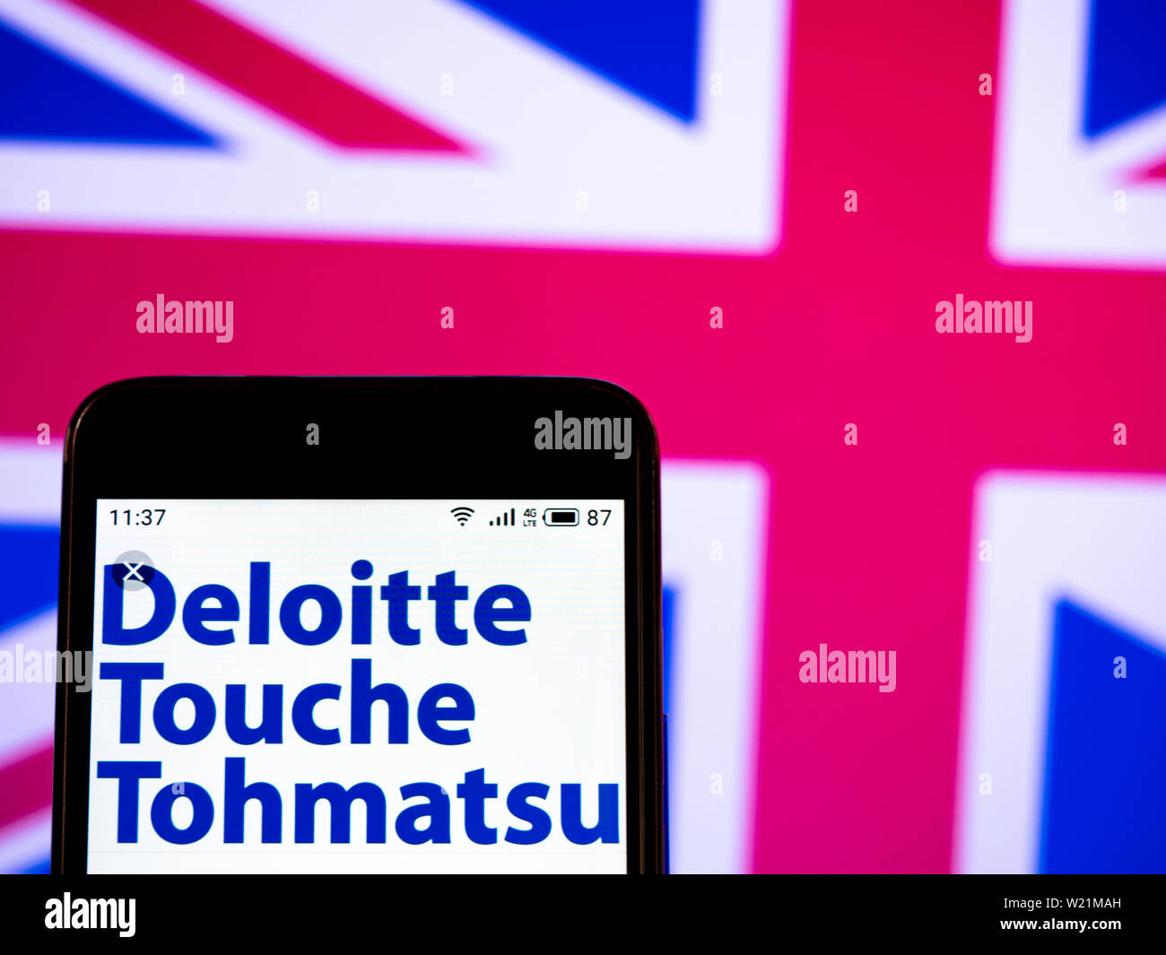 In this photo illustration the Deloitte Touche Tohmatsu Limited logo is ...