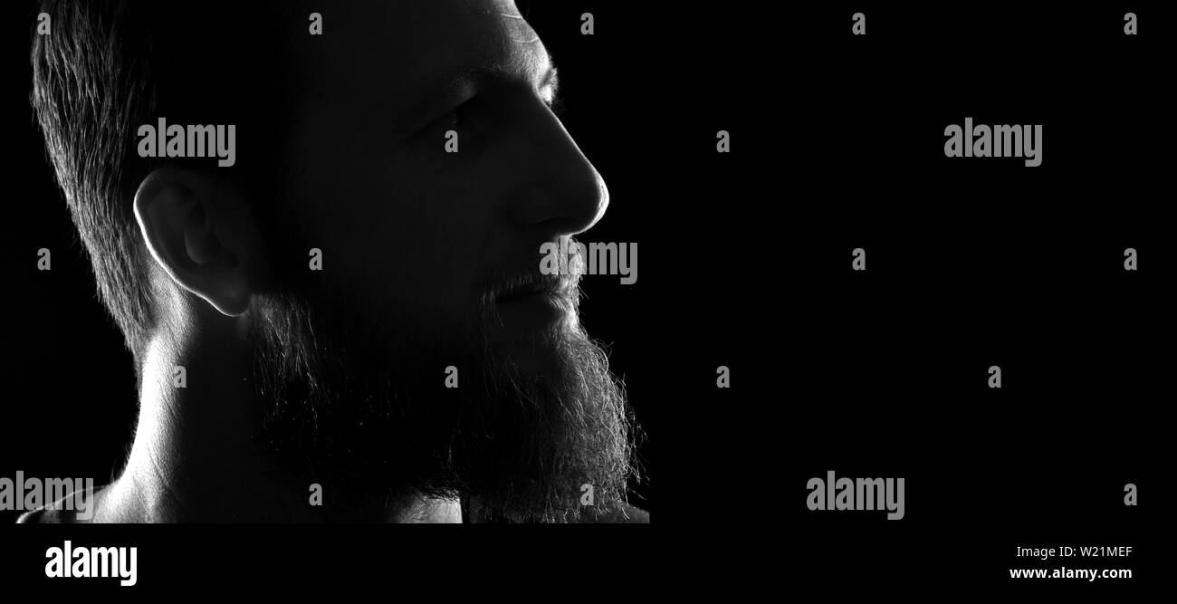 Black headshot silhouette hi-res stock photography and images - Alamy
