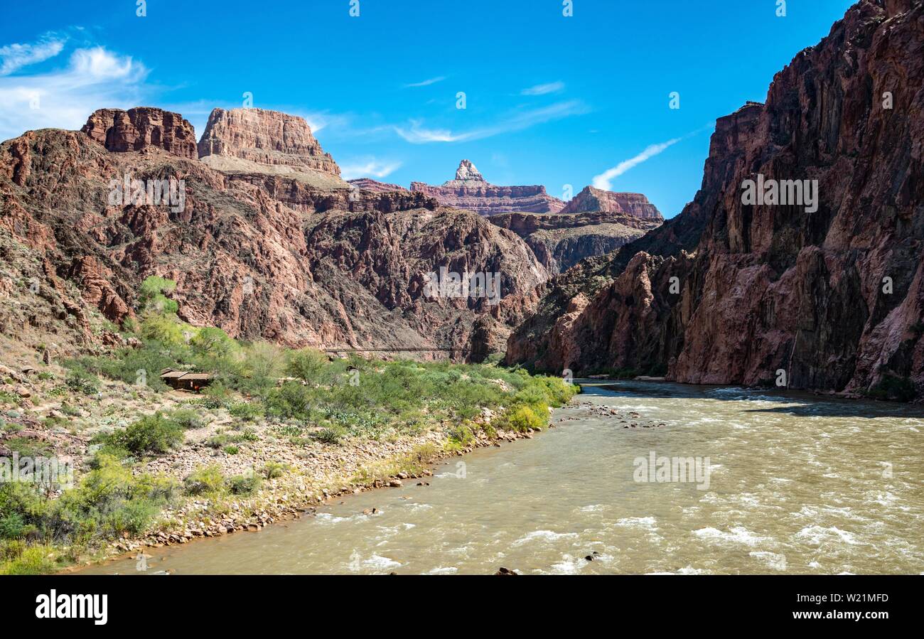 Colorado River, Canyon Landscape, Grand Canyon National Park, Arizona ...