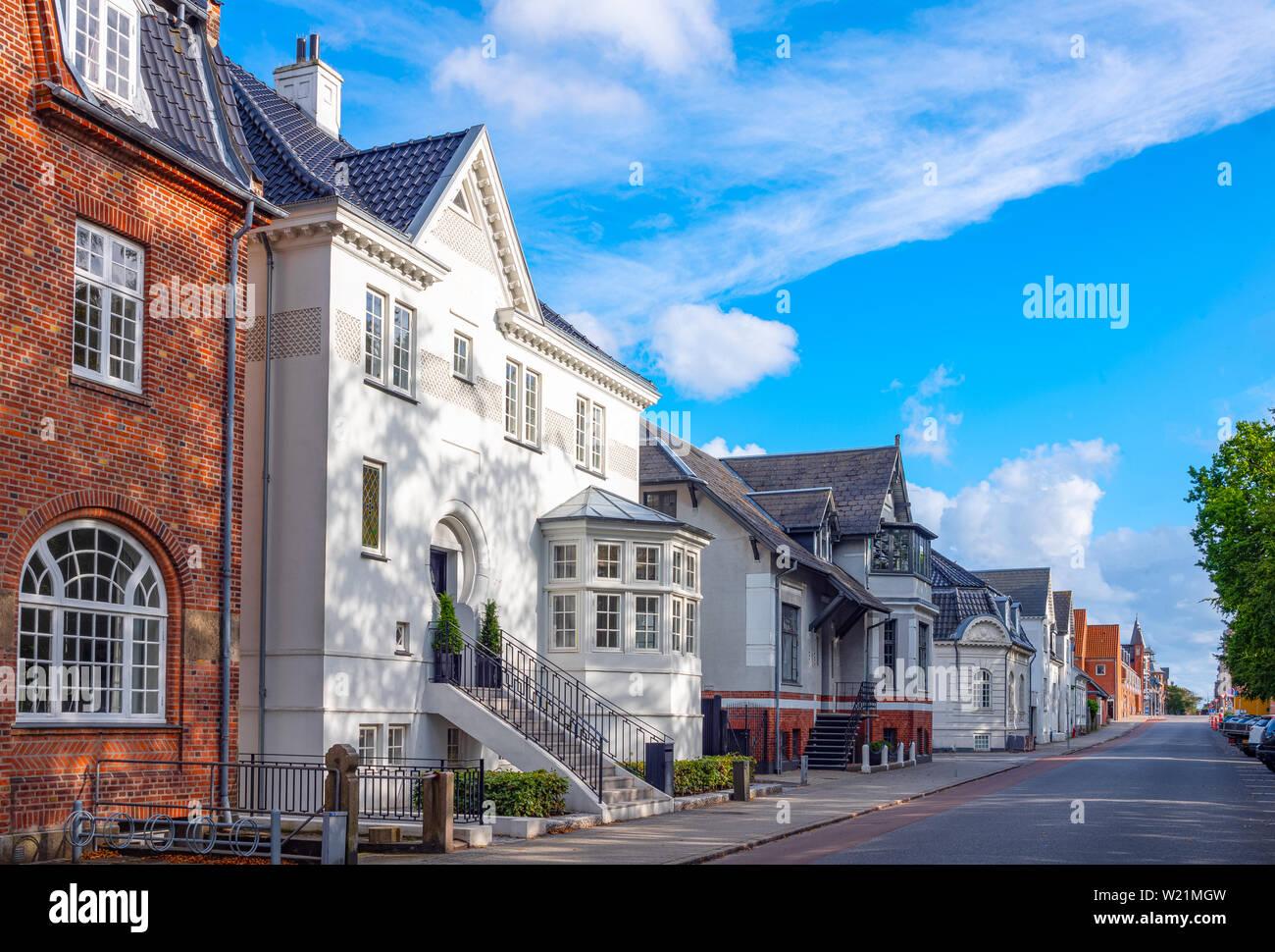Ancient houses and palaces in kirkegade street hi-res stock photography ...