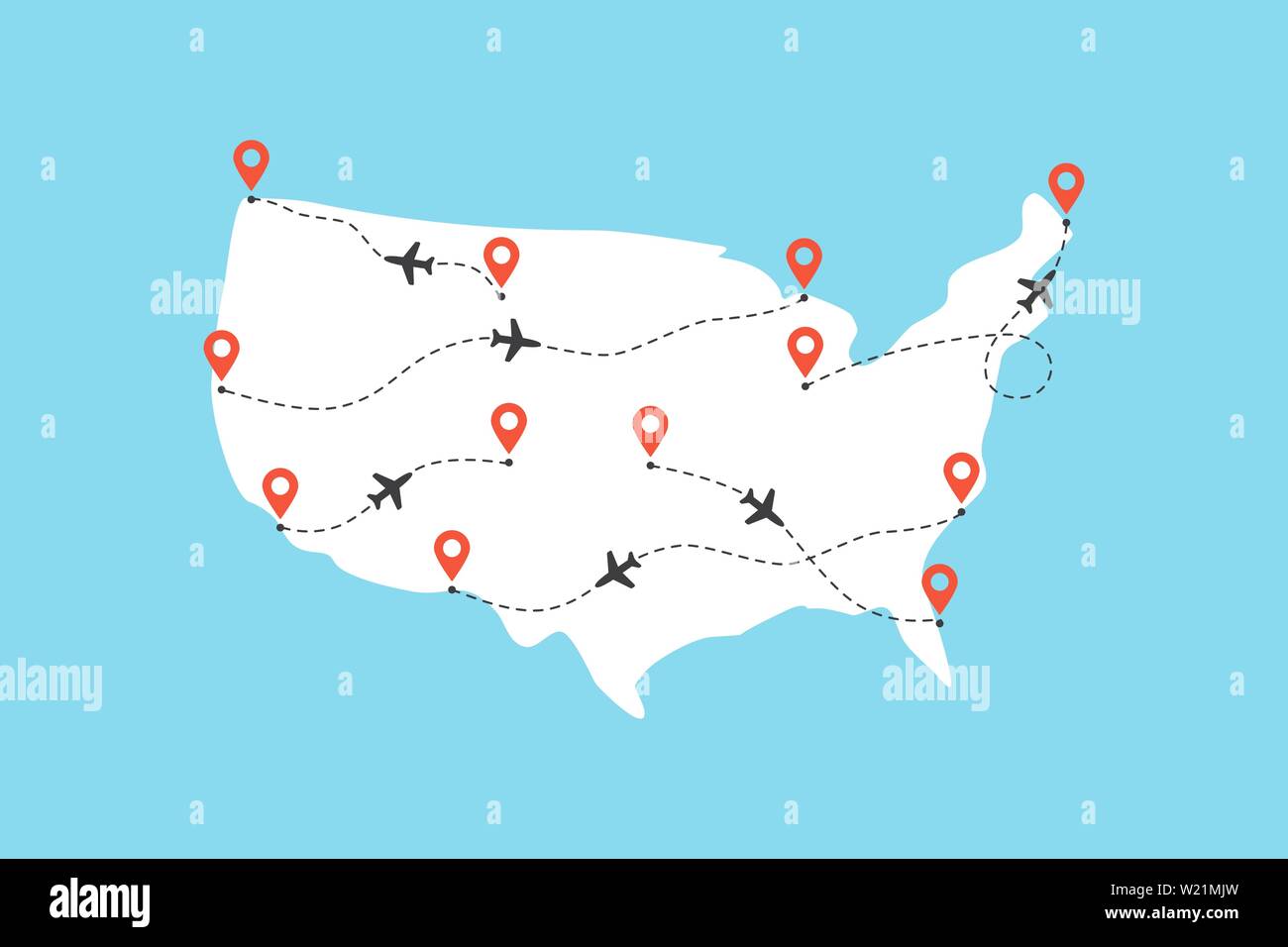 Map of paths Stock Vector Images - Alamy