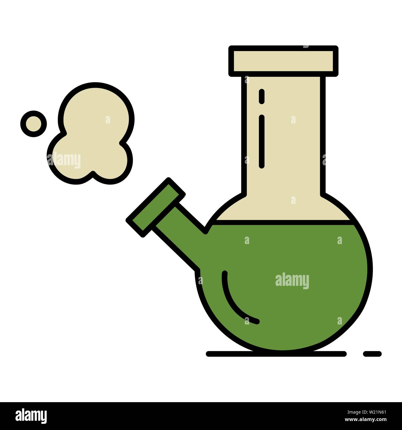 Bong for smoking. Isolated vector illustration on white background ...