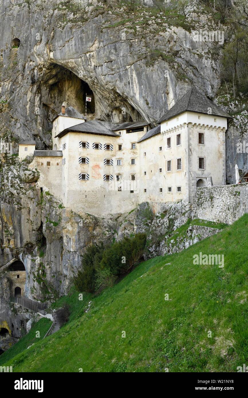 Cave castle Lueg, predjamski grad, Predjama, near Postojna, Slovenia ...